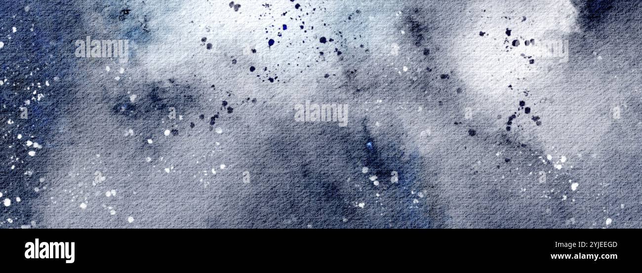 Cosmic Watercolor Texture of navy blue background. Deep indigo ...