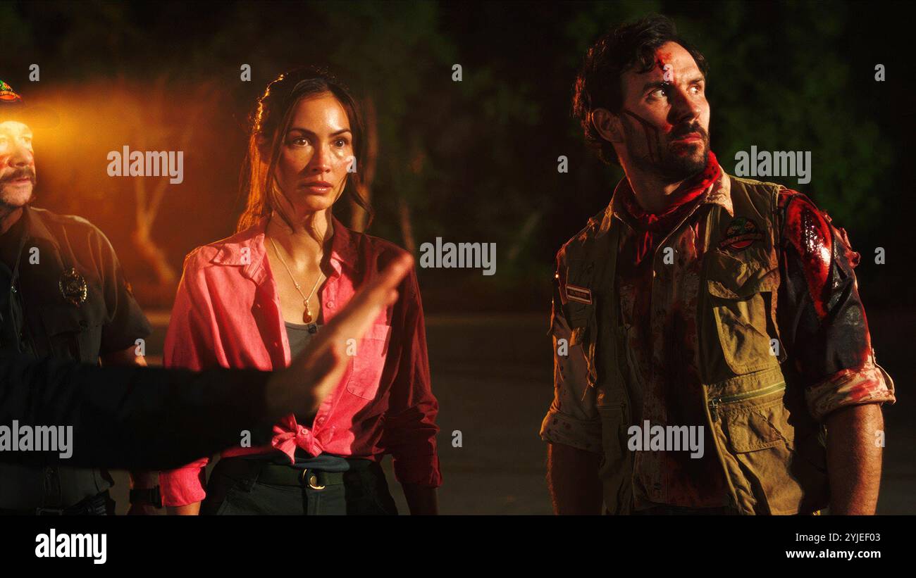 THE INVISIBLE RAPTOR, from left: David Shackelford, Caitlin McHugh, Mike Capes, 2023. © Well Go ...