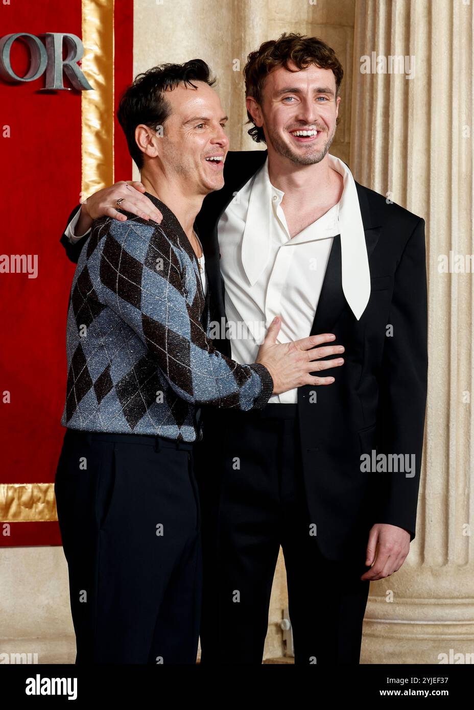Andrew Scott and Paul Mescal attend the Gladiator II The Royal Film ...