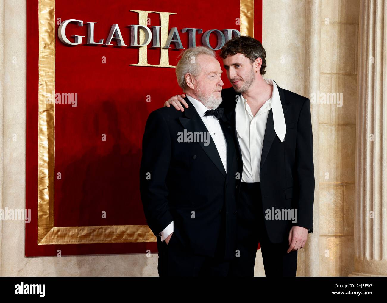 Ridley Scott and Paul Mescal attend the Gladiator II The Royal Film ...