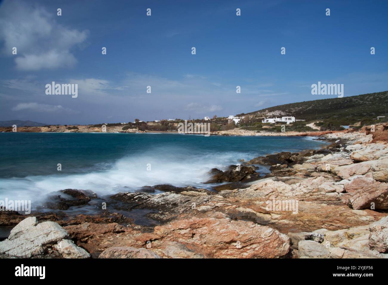 Golden Beach is a very popular beach on the island of Paros, Greece ...