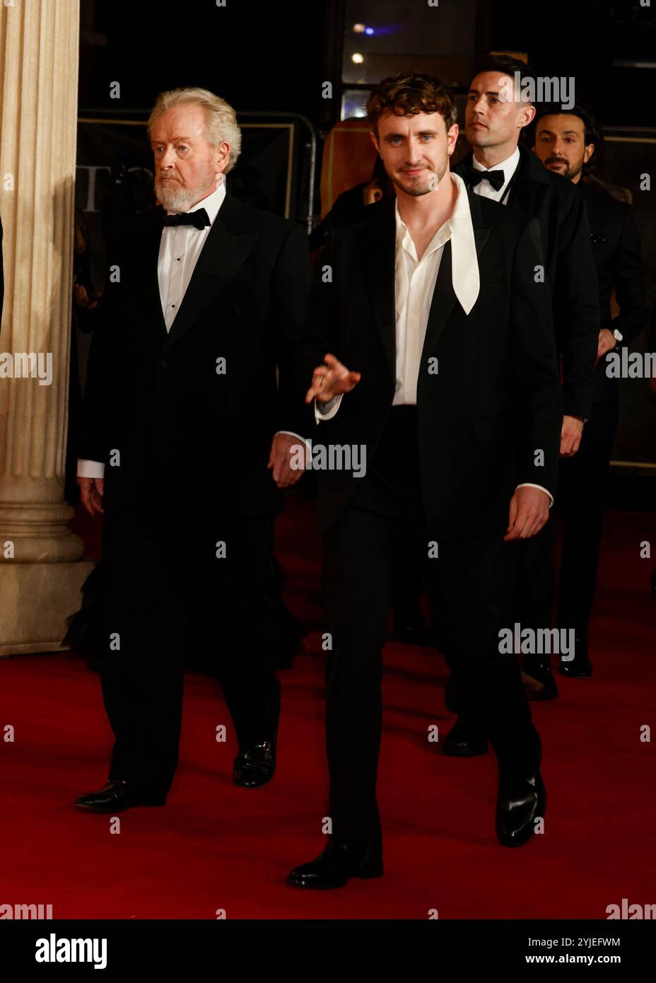 Ridley Scott and Paul Mescal attend the Gladiator II The Royal Film ...
