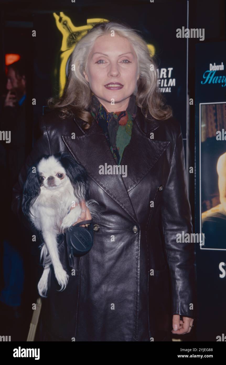 Deborah "Debbie" Harry and her dog Chi Chi attends the premiere of "Six ...