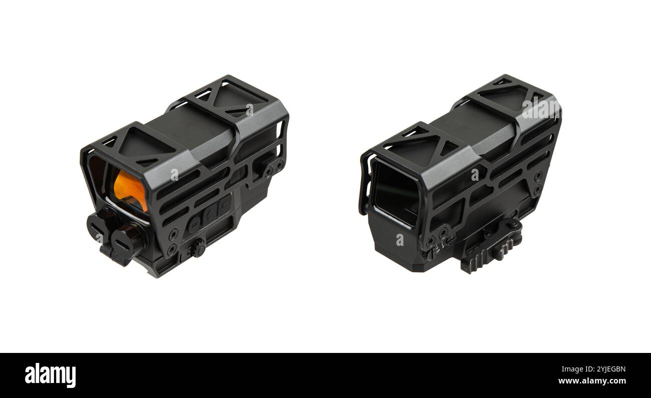 Modern optical collimator sight. Aiming device for shooting at short ...