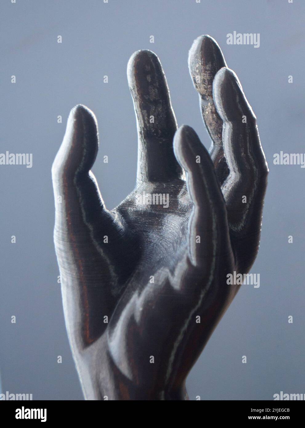 Three-dimensional object printed on 3D printer. Abstract interior model ...