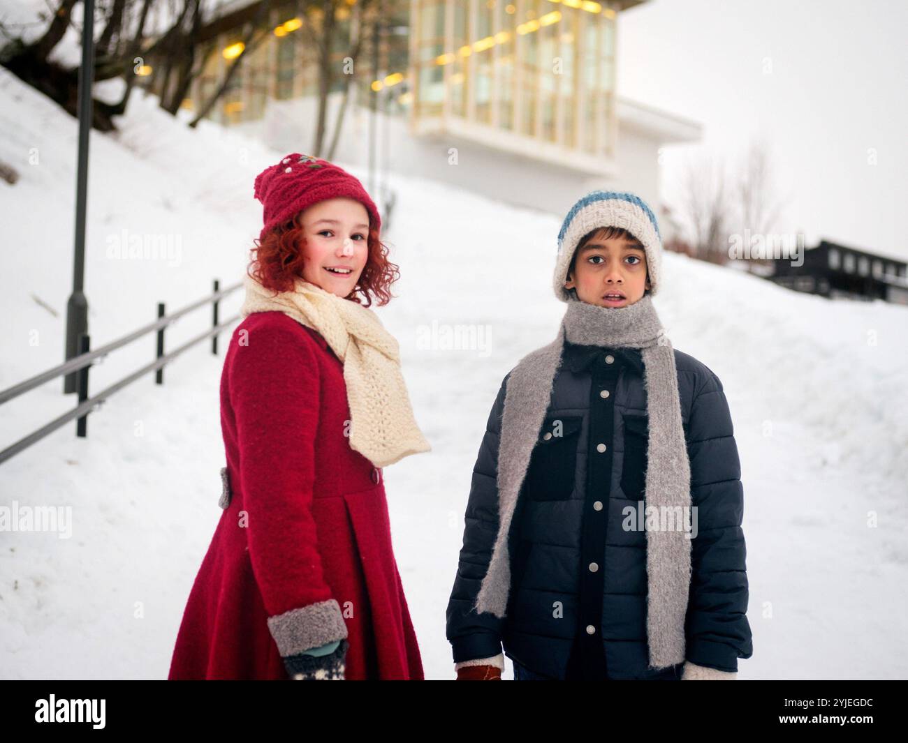 THE SNOW SISTER, (aka SNOSOSTEREN), from left: Celina Meyer Hovland, Mudit Gupta, 2024. ph ...