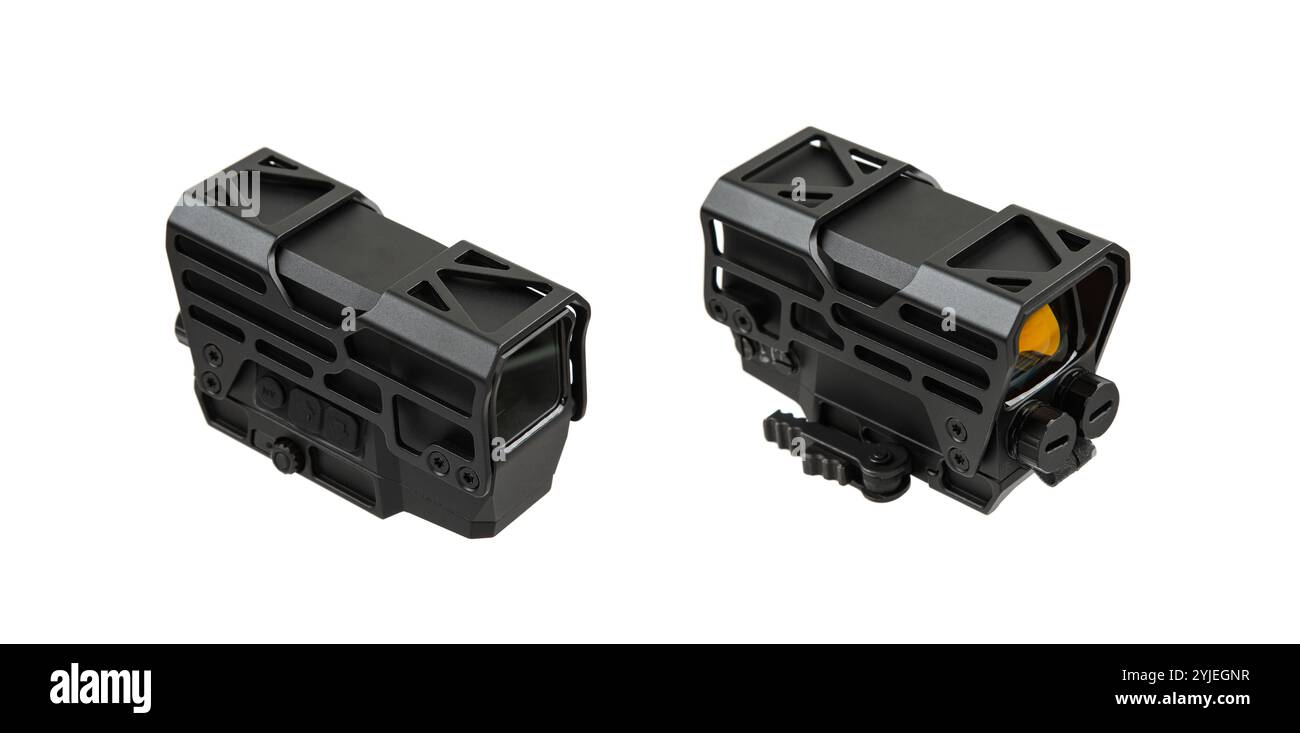 Modern optical collimator sight. Aiming device for shooting at short ...