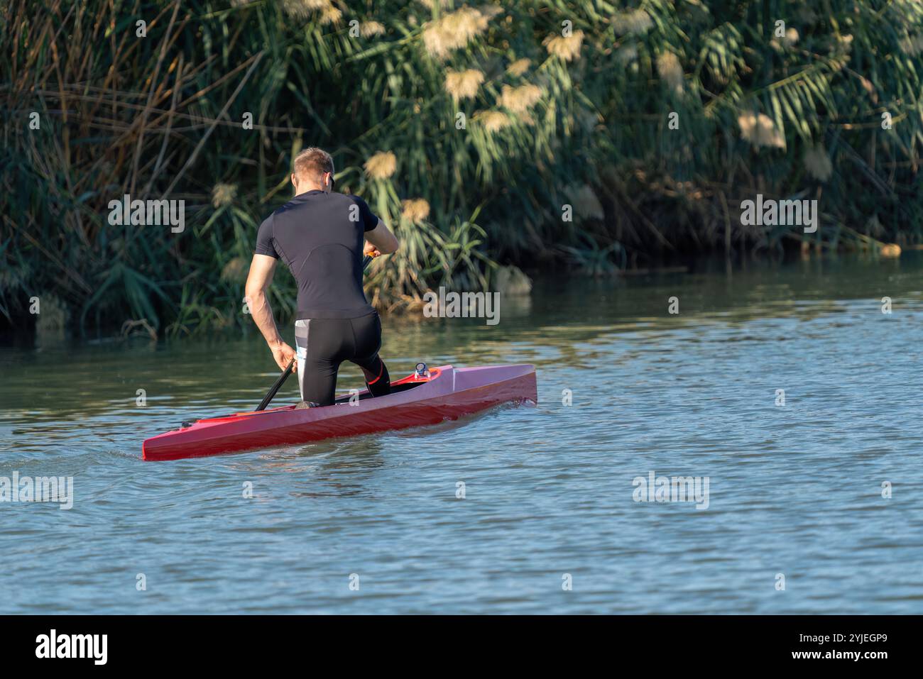 One-man rowing athlete in Turkey Stock Photo - Alamy