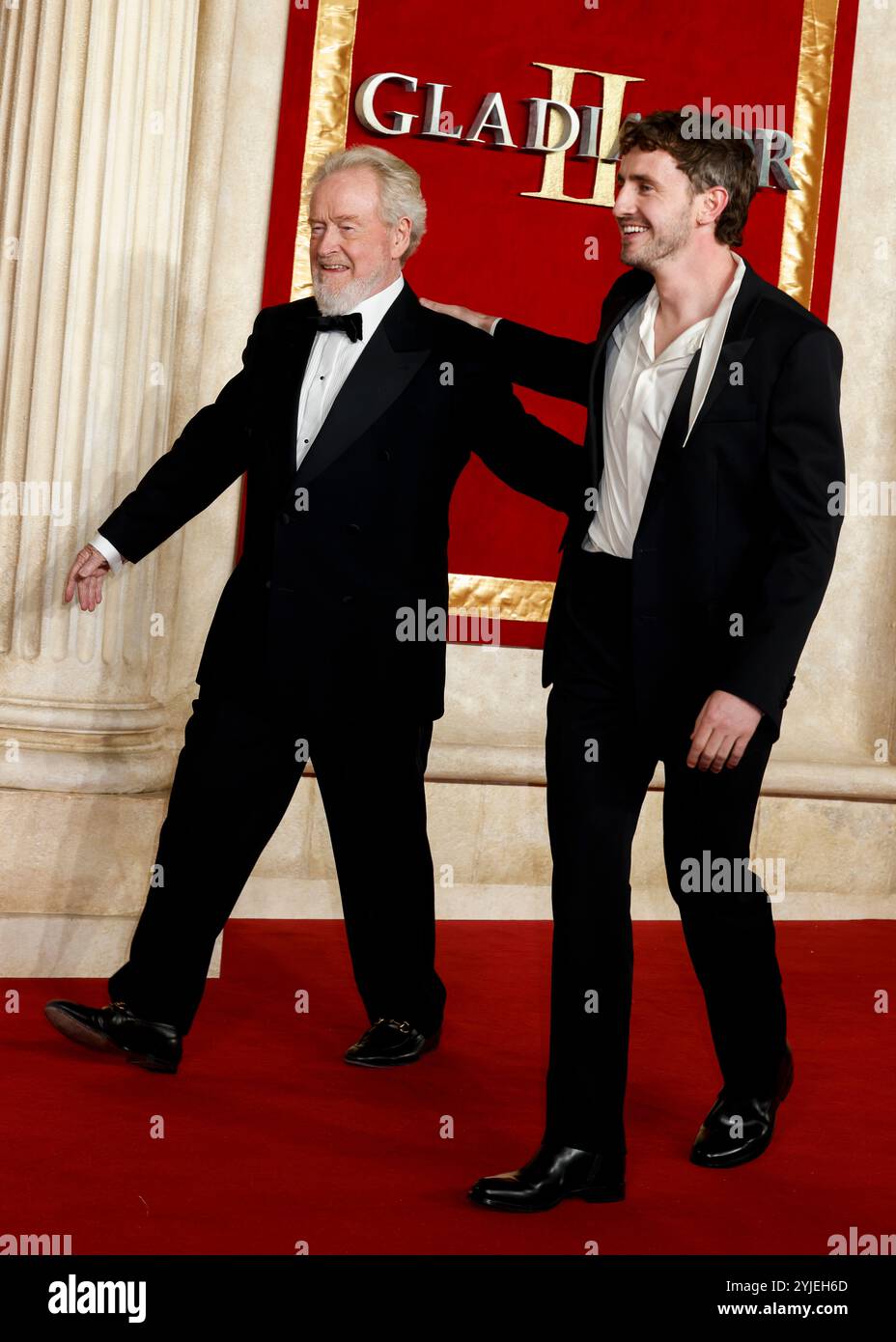 London, UK. 13th Nov, 2024. Ridley Scott and Paul Mescal attend the ...