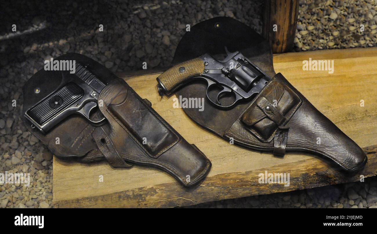 From left to right: holster and pistol Tokarev TT-33, belonging to ...