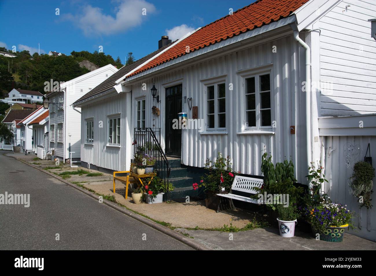 Mandal, the southernmost town in Norway, in summer., die südlichste ...