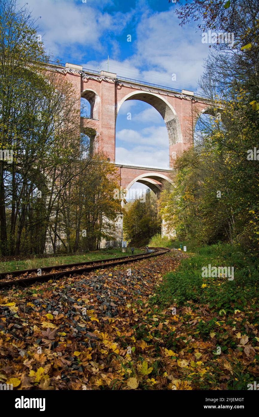 The Elstertal Bridge is a railway bridge in Saxony., Die ...