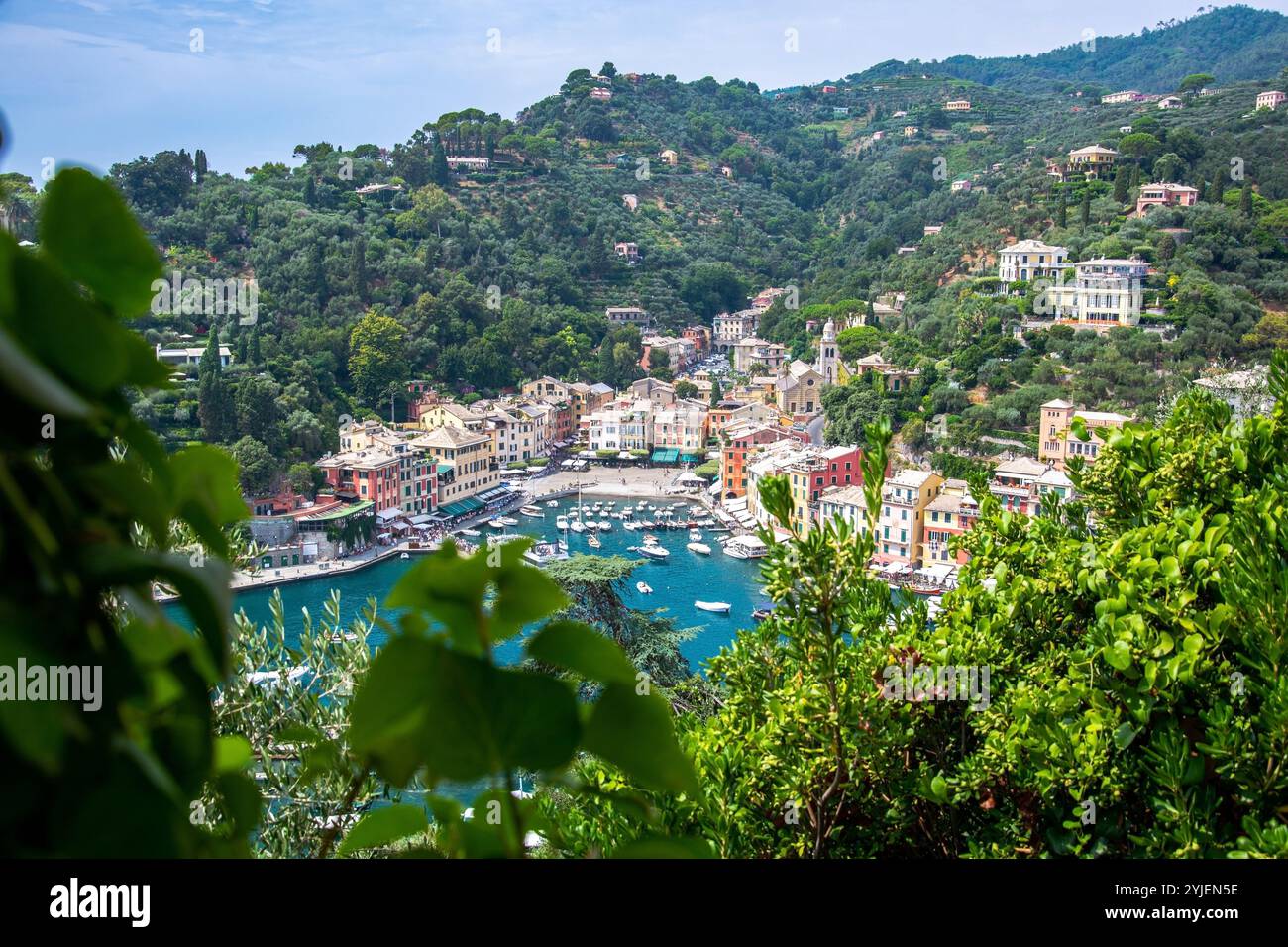 Portofino is located in the western part of the Golfo del Tigullio on a ...