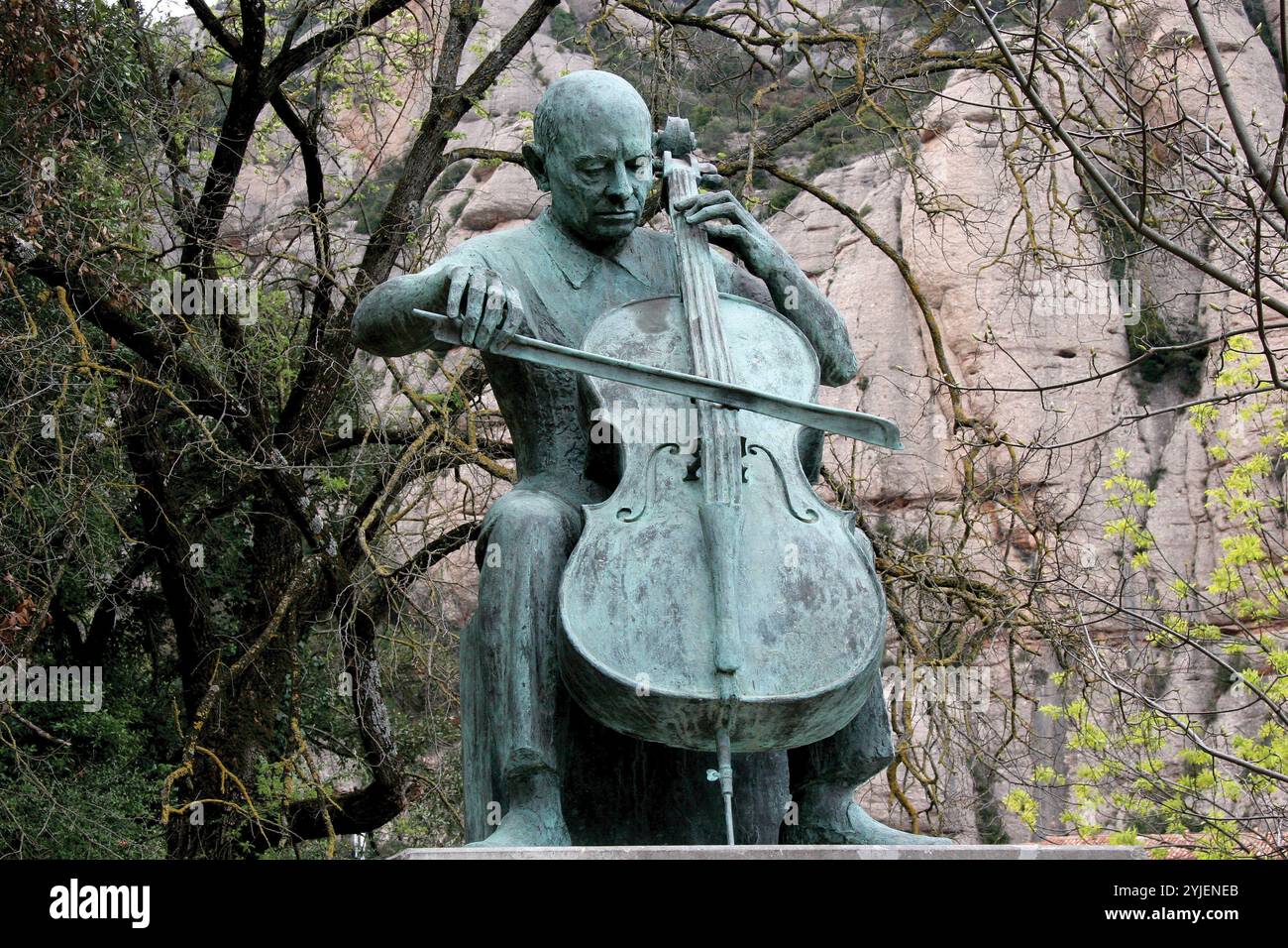 Pau Casals (1876-1973). Spanish cellist, composer and conductor. Statue ...