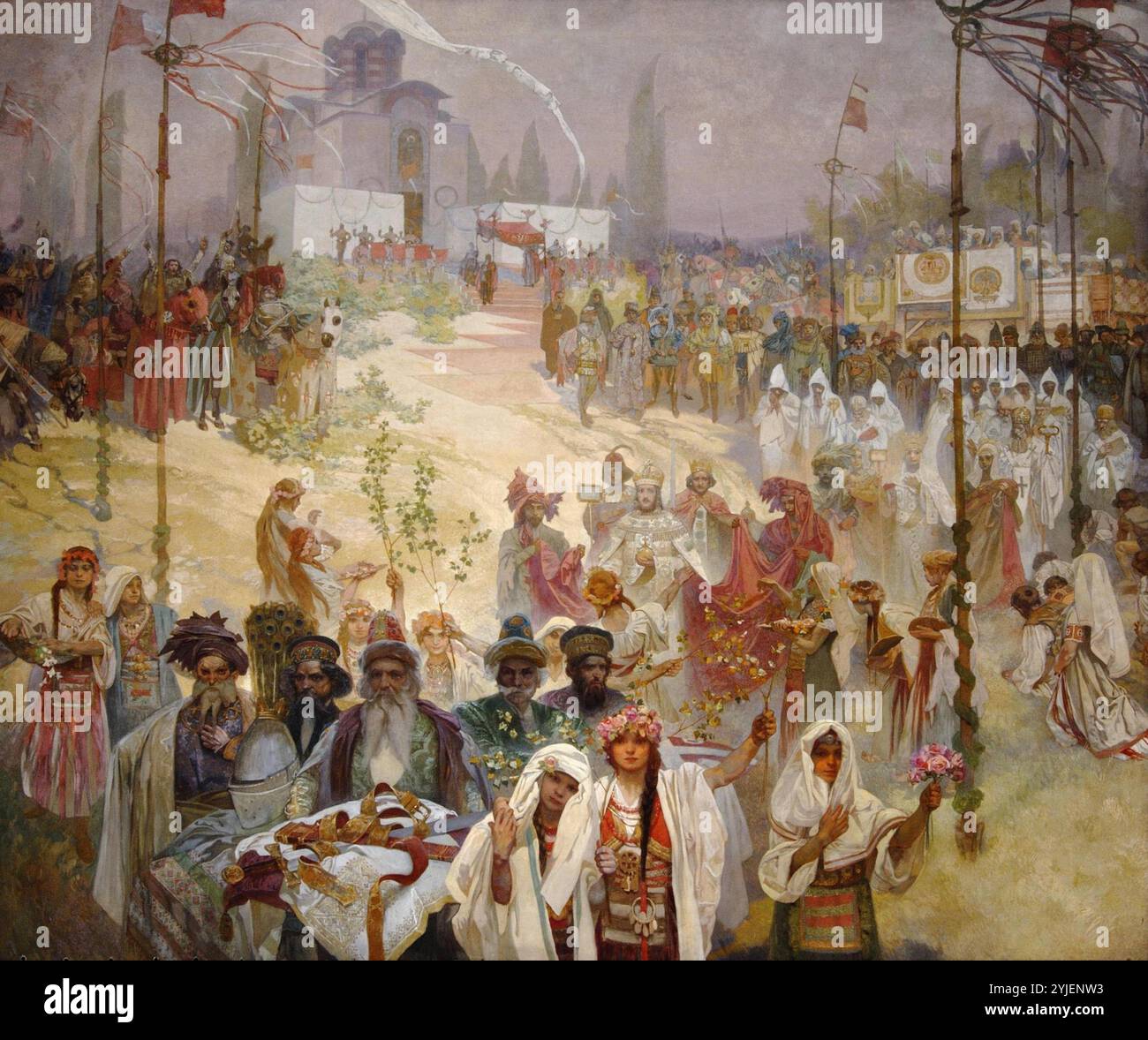 The Coronation of the Serbian Tsar Stefan Dusan as East Roman Emperor ...