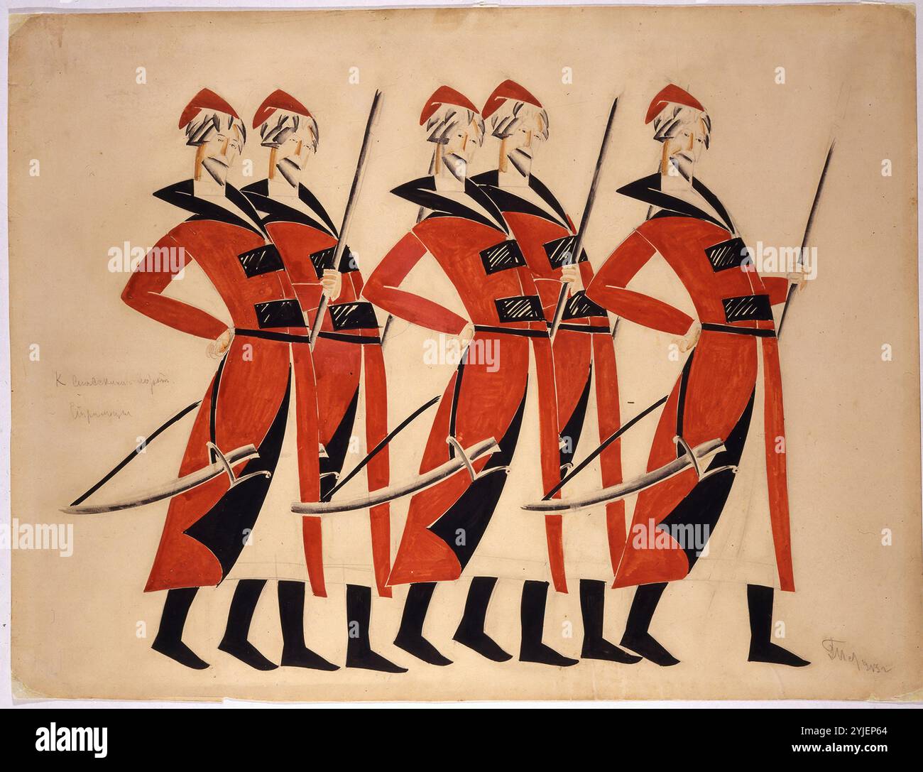 The Streltsy. Costume design for the opera The Life for the Tsar by M ...