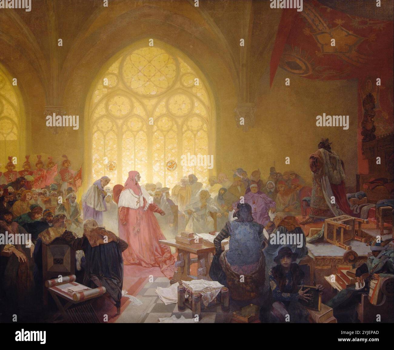 The Hussite King George of Podebrady (The cycle The Slav Epic). Museum ...