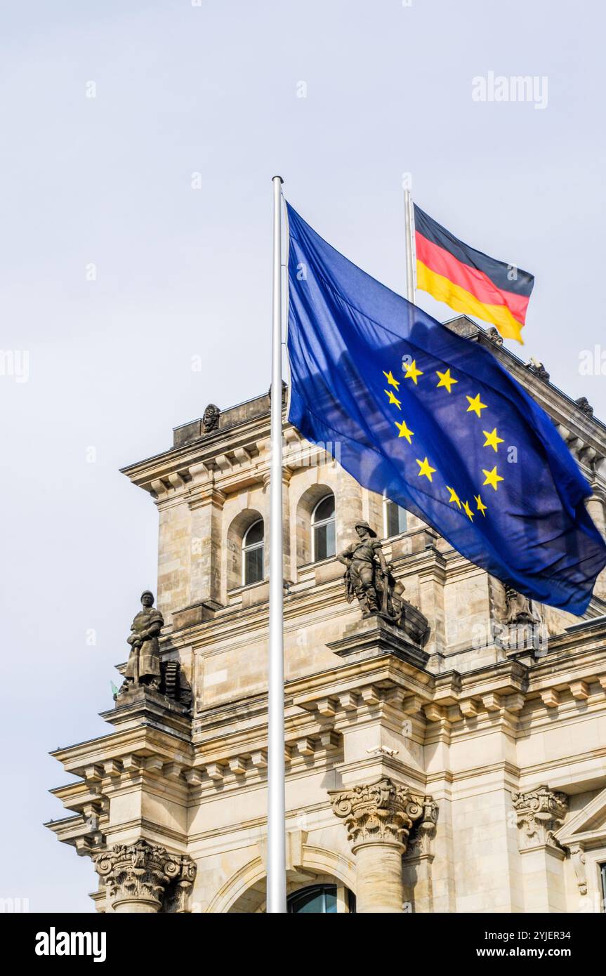 The Reichstag building on Platz der Republik in Berlin has been the ...