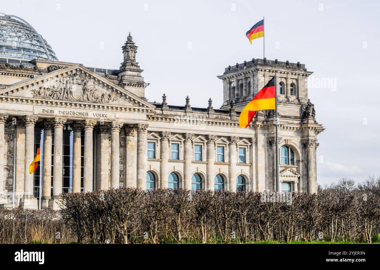 The Reichstag building on Platz der Republik in Berlin has been the ...