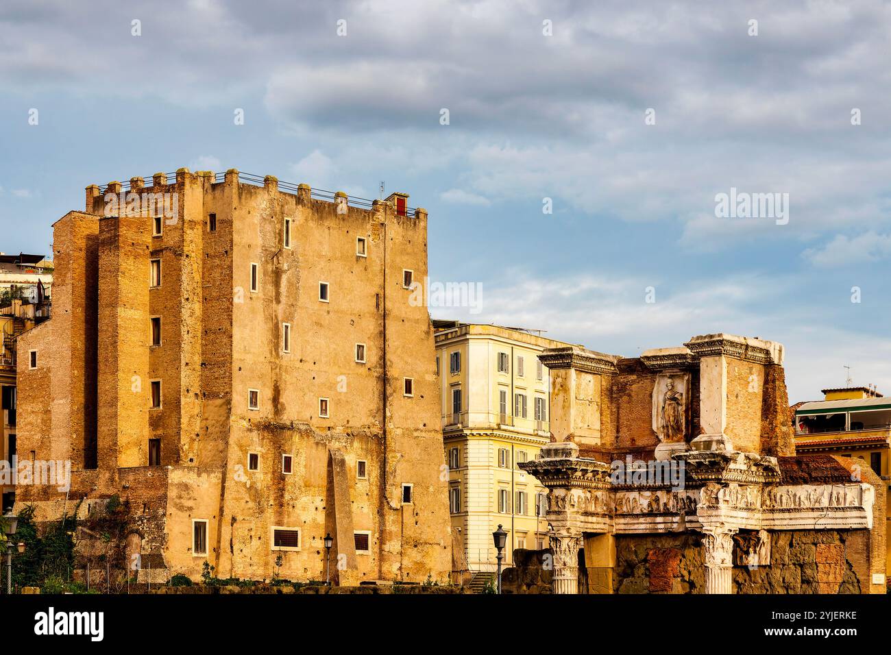 The Torre dei Conti, a medieval fortified tower built in 1238 by ...