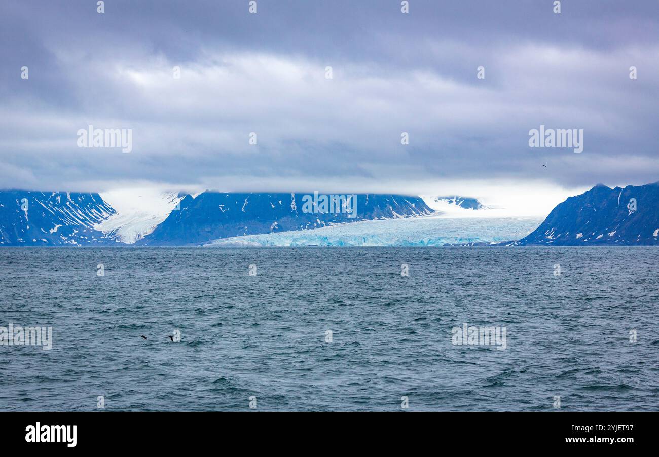 cruising in the Arctic in the Isfjorden on Svalbard, Norway Stock Photo ...