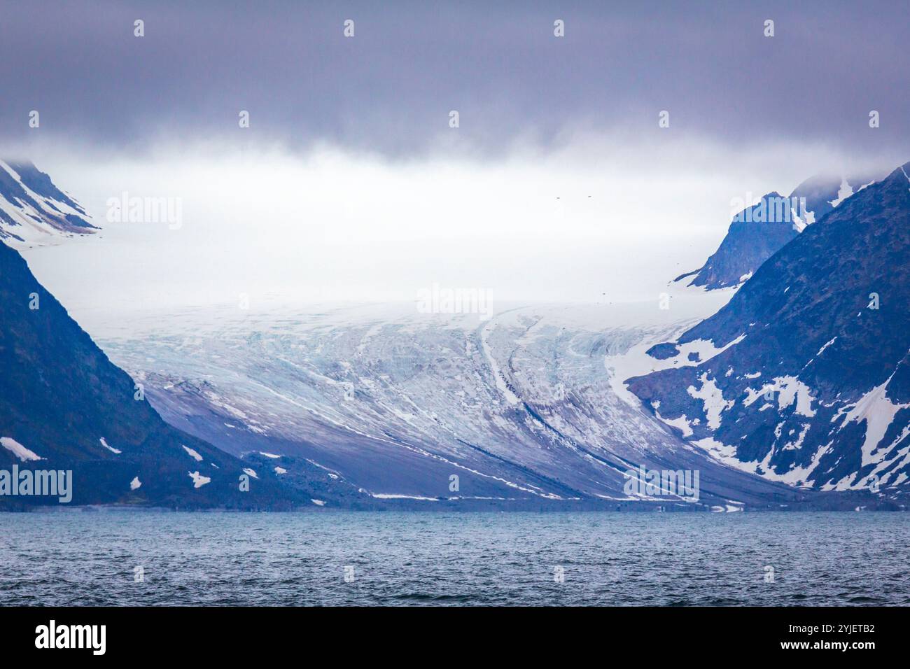 cruising in the Arctic in the Isfjorden on Svalbard, Norway Stock Photo ...