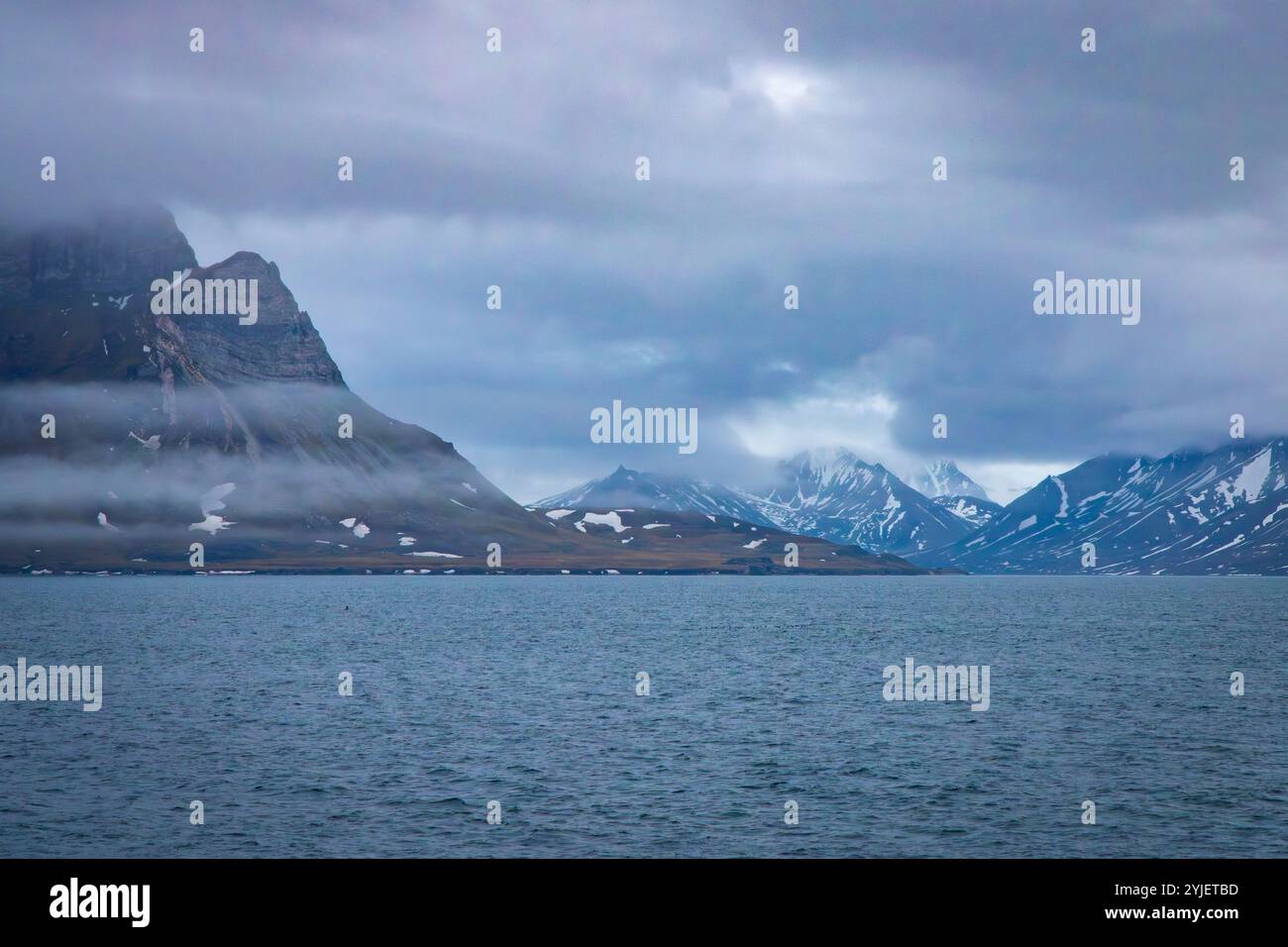 cruising in the Arctic in the Isfjorden on Svalbard, Norway Stock Photo ...