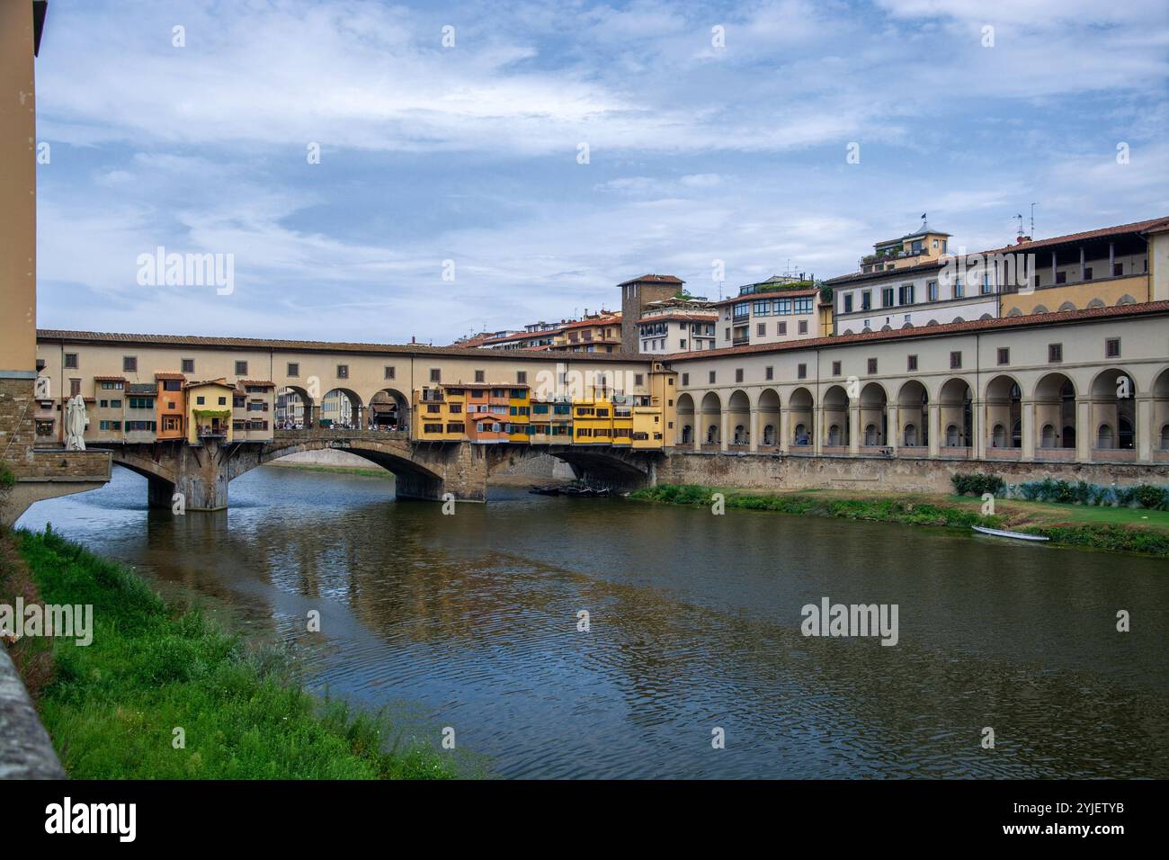 The Ponte Vecchio is the oldest bridge over the Arno in the Italian ...