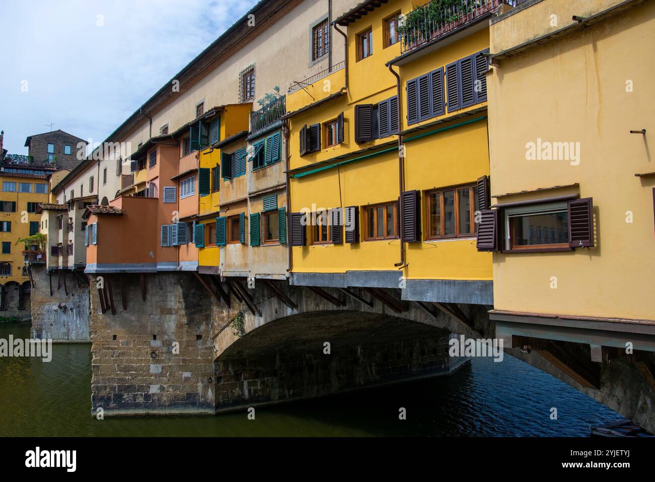 The Ponte Vecchio is the oldest bridge over the Arno in the Italian ...