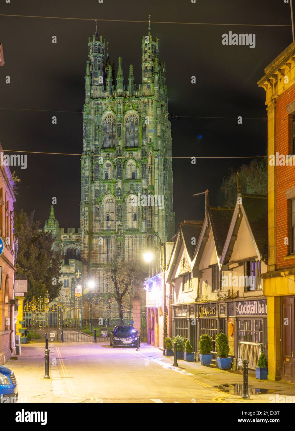 St Giles Church, Wrexham, North Wales. Pictured here in March 2024 ...