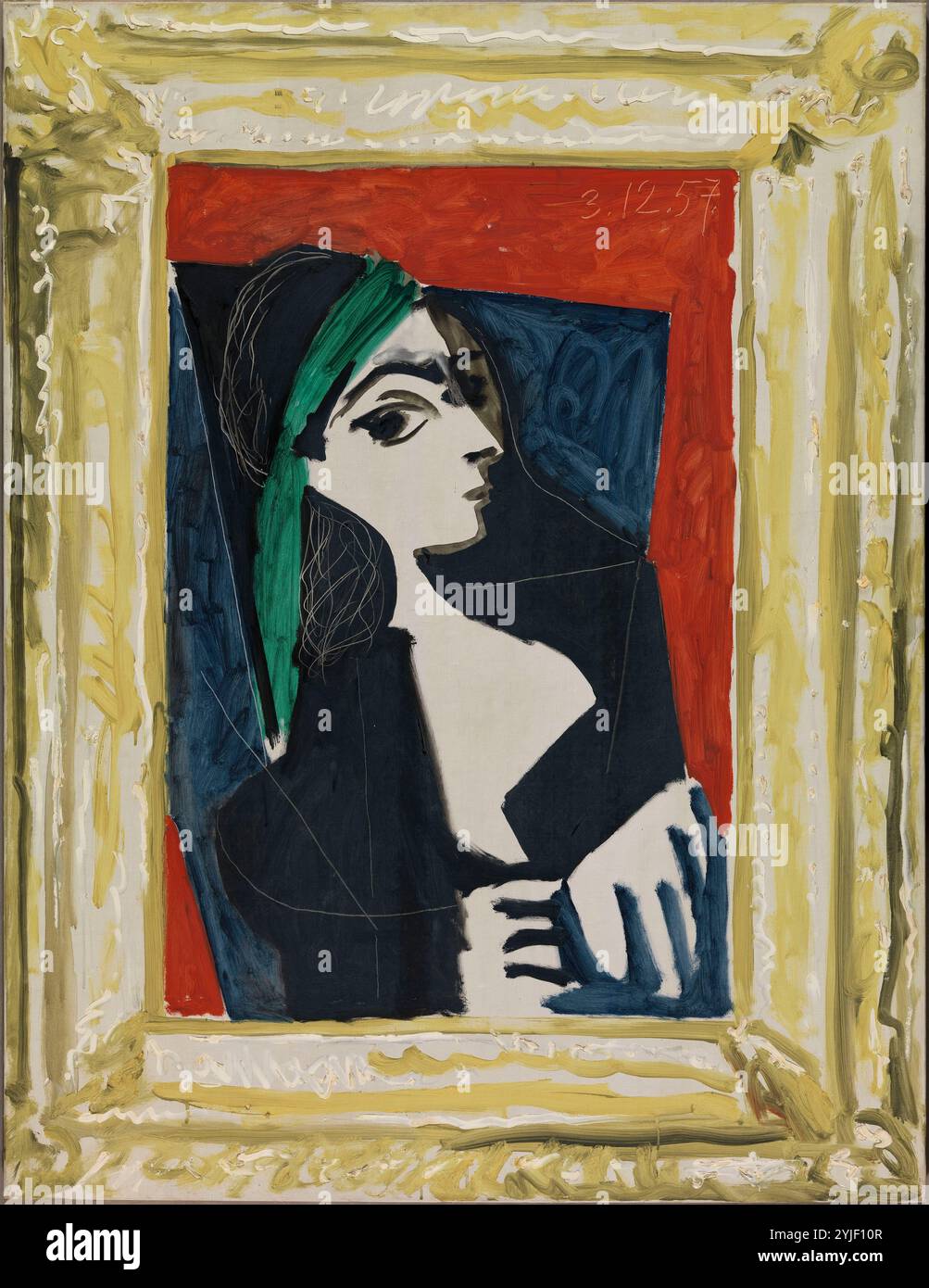 Pablo Picasso / 'Portrait of Jacqueline', 1957, Oil on canvas, 116 x 89 ...
