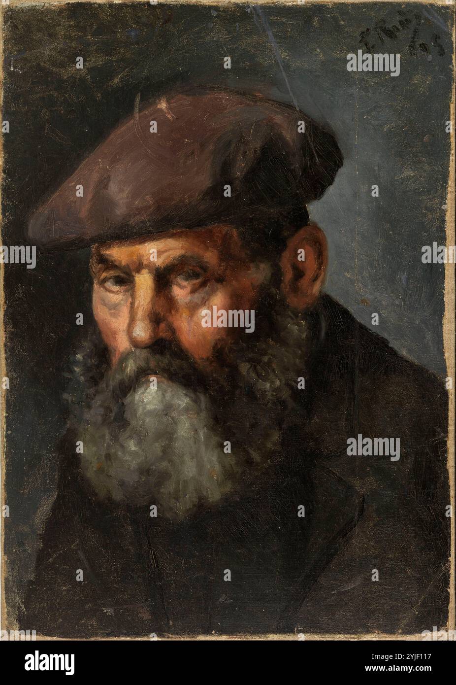 Pablo Picasso / 'Man in a beret', 1895, Oil on canvas 50,5 x 36 cm, MPB ...