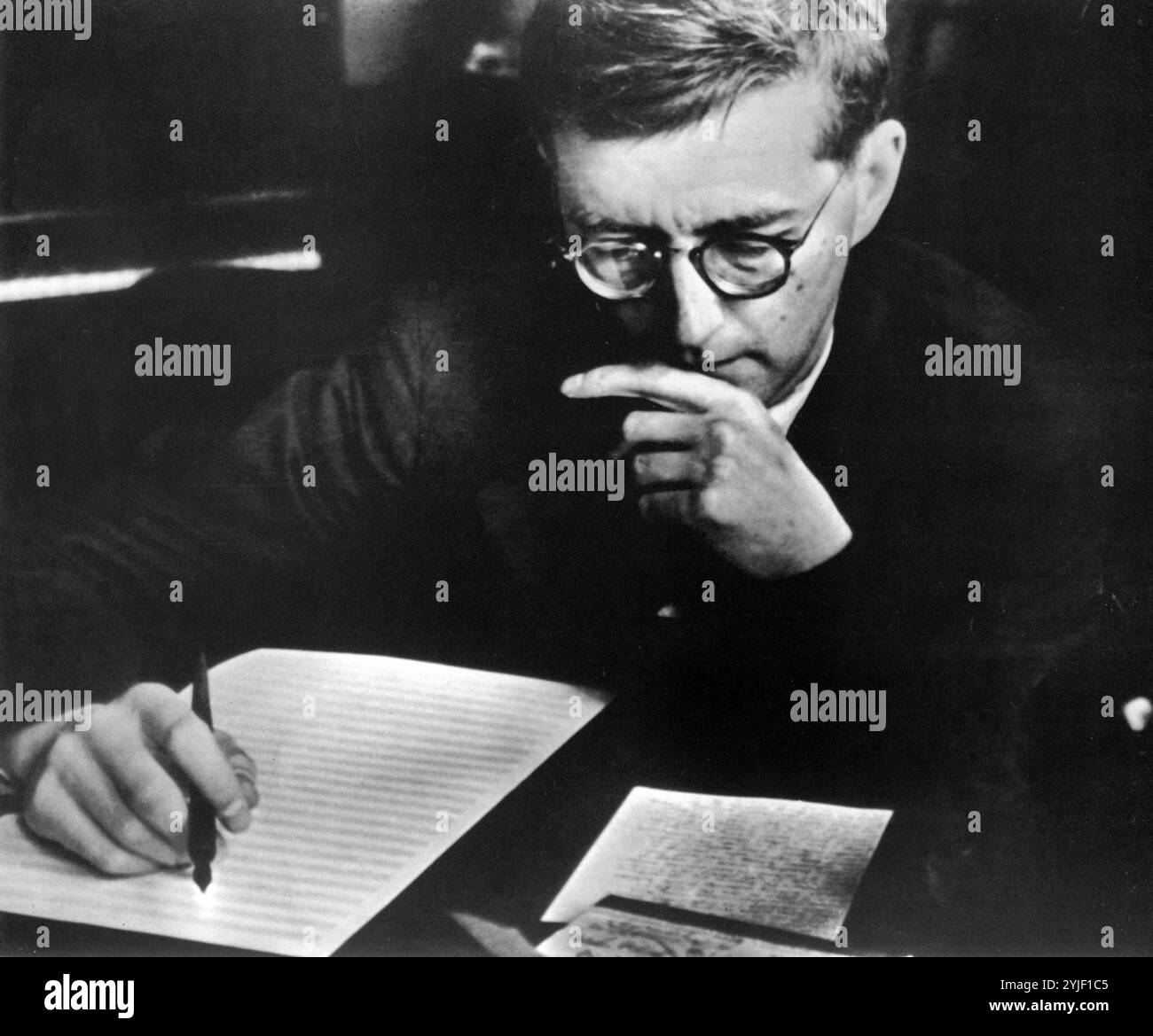 Portrait of the Composer Dmitri Shostakovich (1906-1975). Museum ...