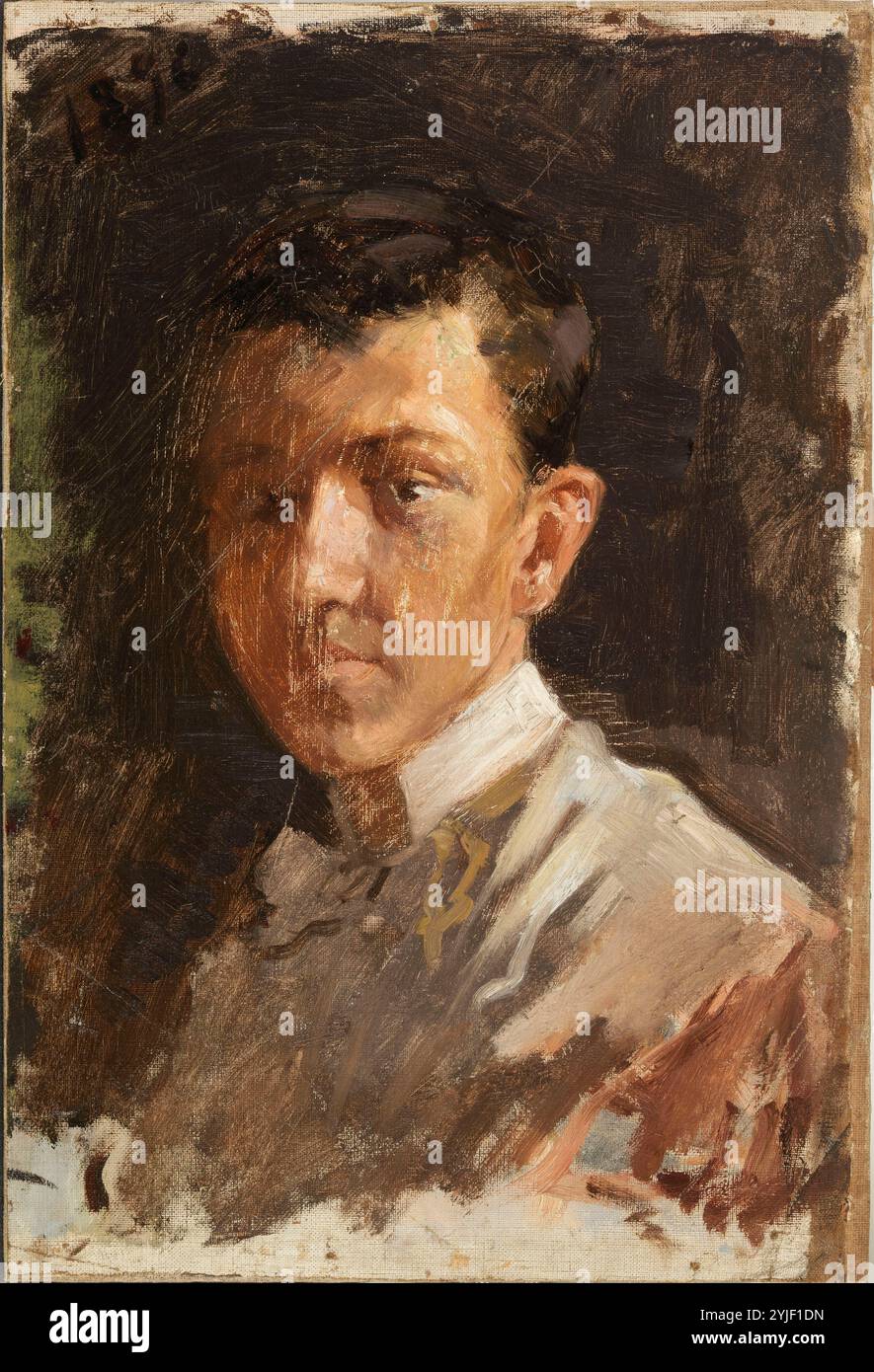 Pablo Picasso / 'Self-portrait', 1896, Óleo sobre tela, 46,4 x 31,5 cm ...