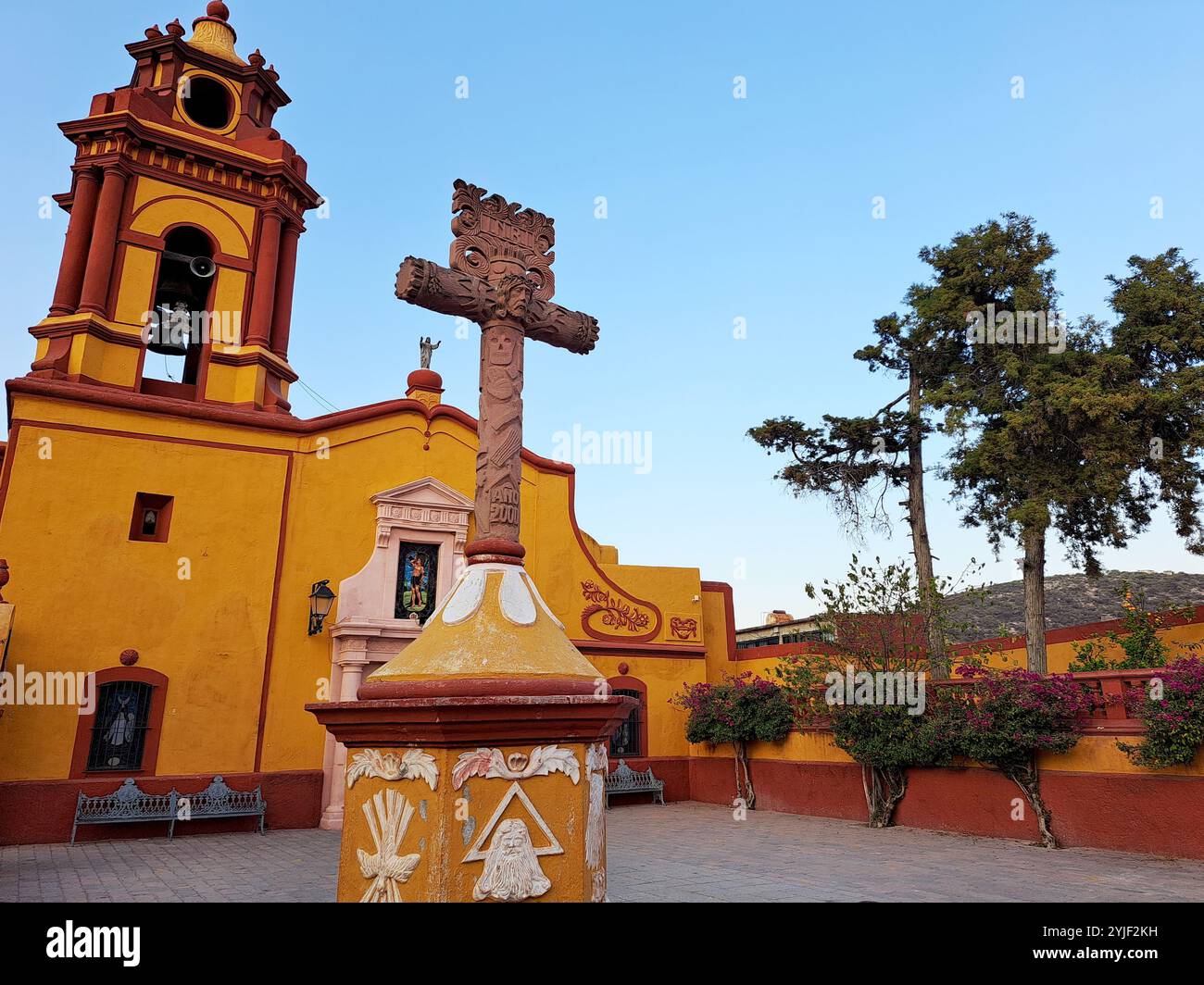 Bernal, Queretaro, Mexico - Feb 12 2023: Magical town in the Mexican ...
