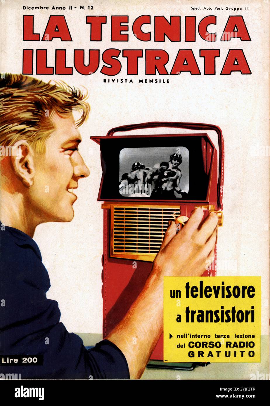 1953 , ITALY : Cover of italian illustrated magazine LA SCIENZA ...