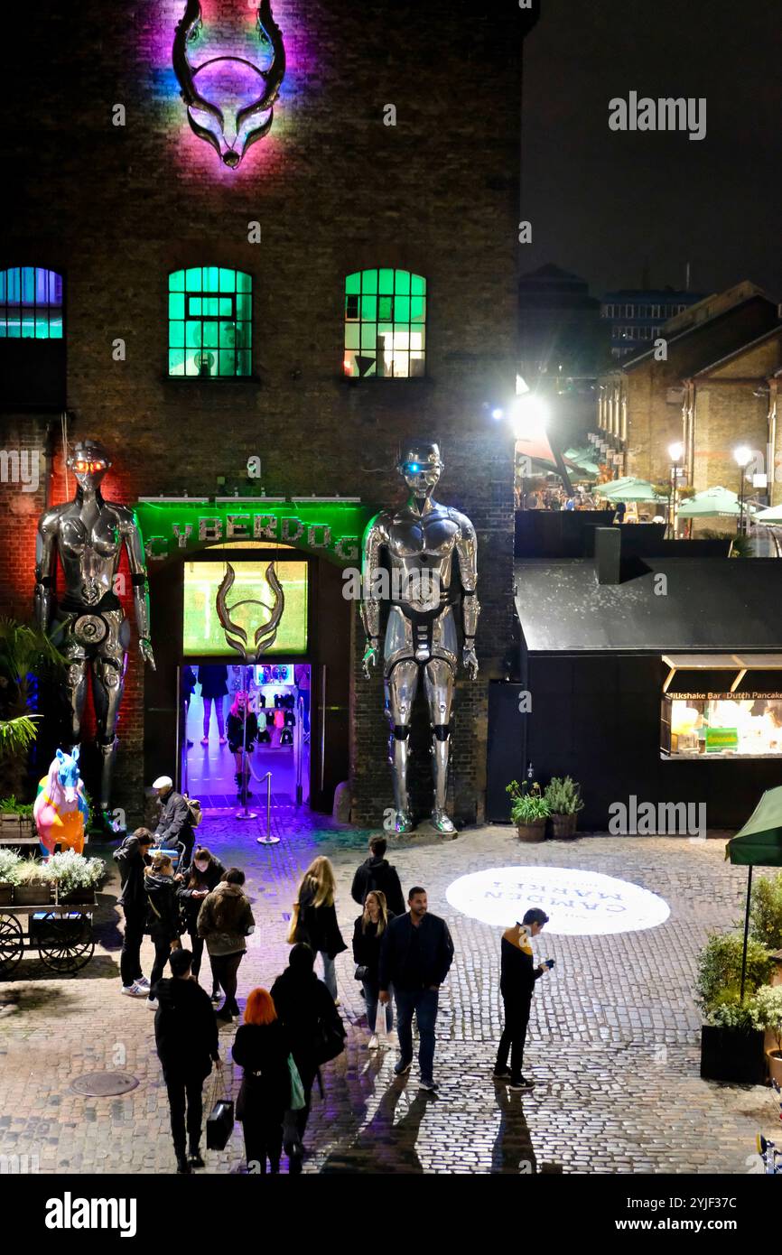 The Stables Market at night with the entrance to Cyberdog, a rave ...
