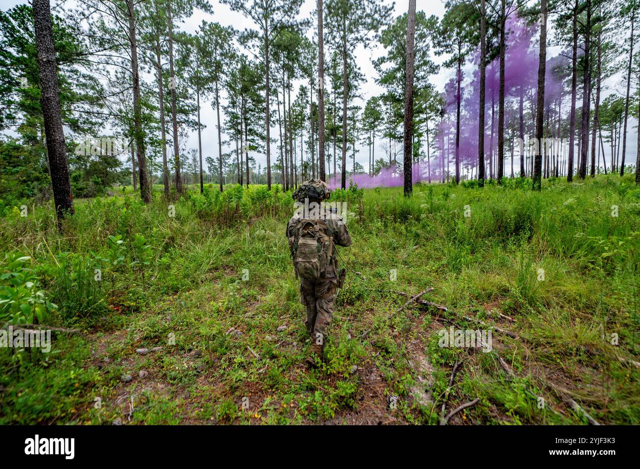 A U.S. Air Force Airman assigned to the 820th Base Defense Group ...