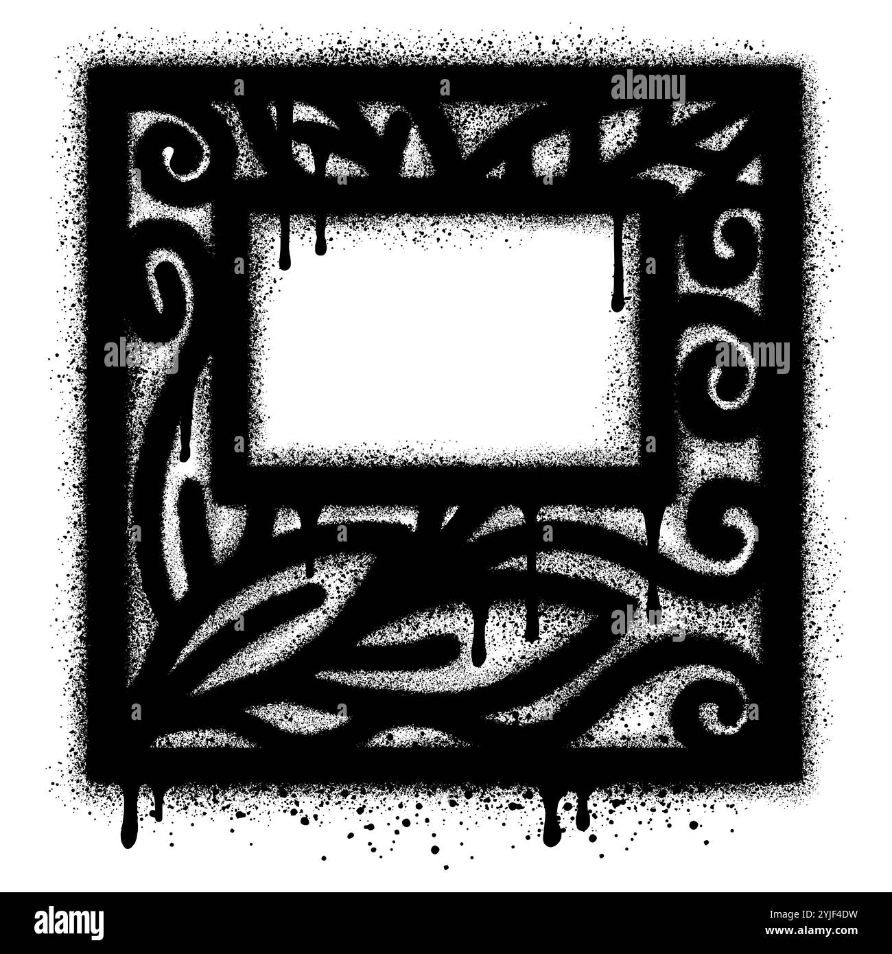 Vintage floral poster Black and White Stock Photos & Images - Alamy