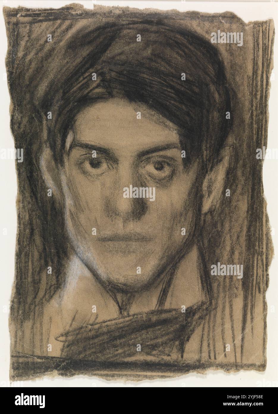 Pablo Picasso / "Self-portrait", 1900, Drawing on paper, 22.5 x 16.5 cm ...