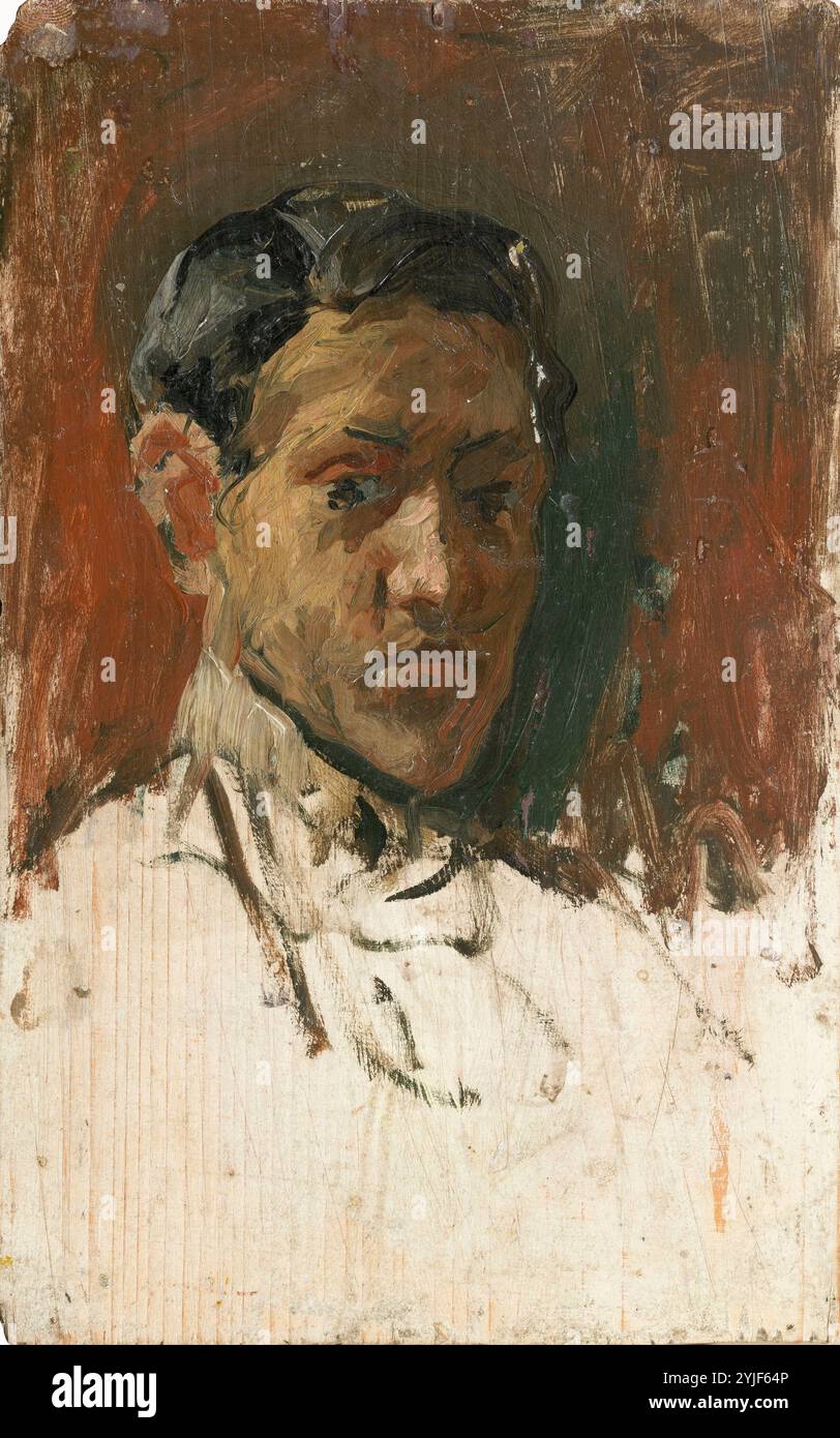 Pablo Picasso / 'Self-portrait', 1896, Oil on canvas, 22,1 x 13,7 cm ...
