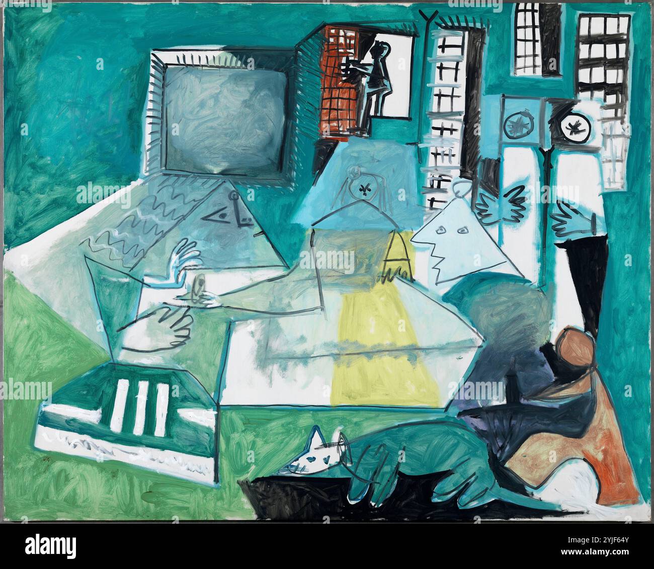 Pablo Picasso / 'Las Meninas', 1957, Oil and charcoal on canvas, 129 x ...