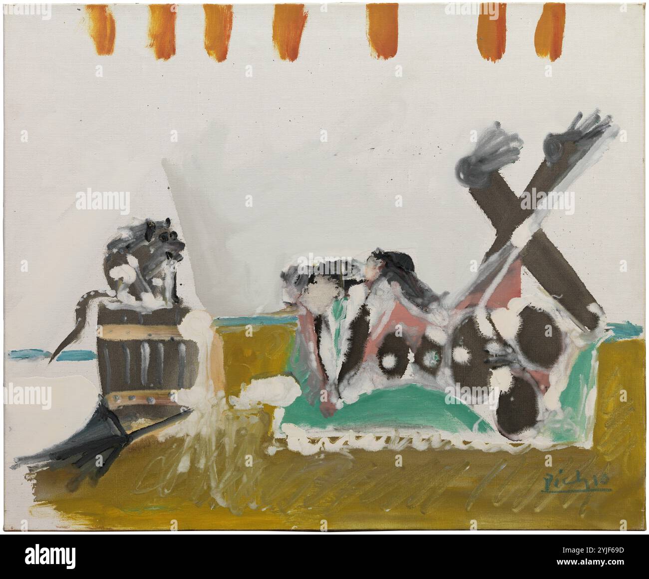 Pablo Picasso / "Photographer and monkey", 1965, Oil on canvas, 60 x 73 ...