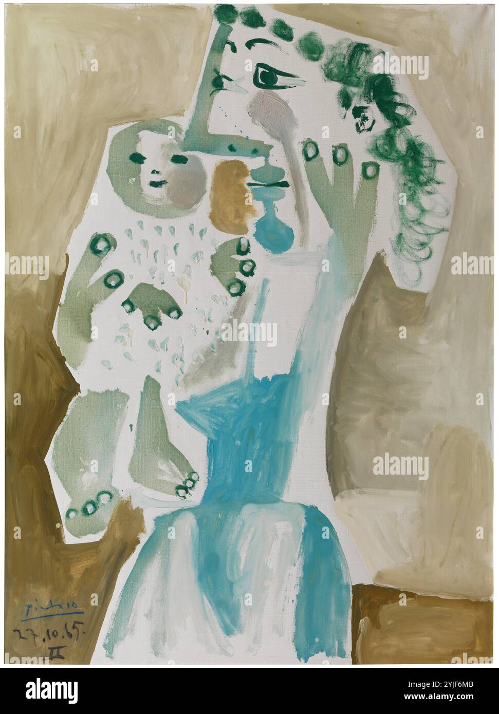 Pablo Picasso / "Mother and child II", 1965, Oil on canvas, 130 x 97 cm ...