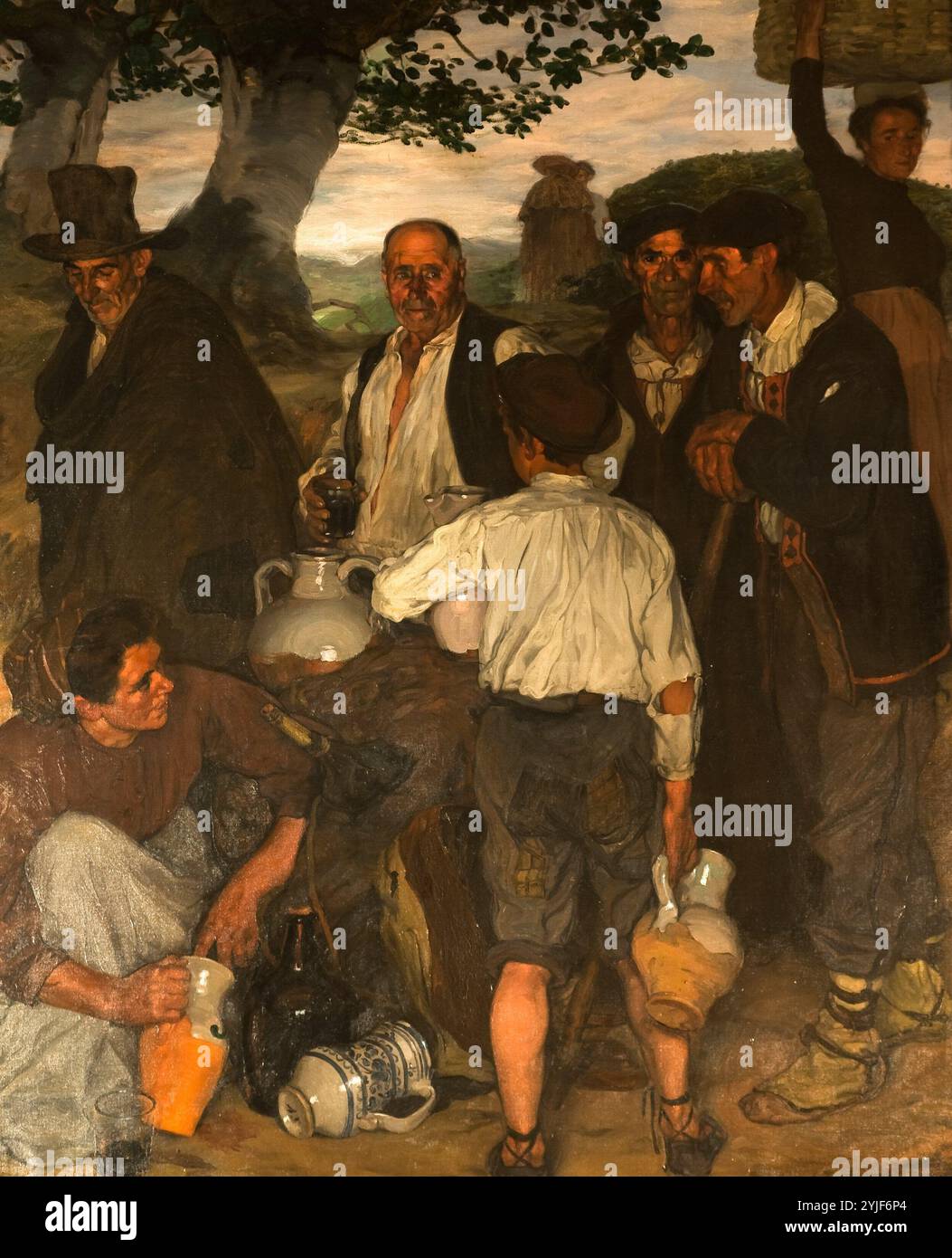 Ignacio Zuloaga / "The partition of wine", 19th century, Painting ...