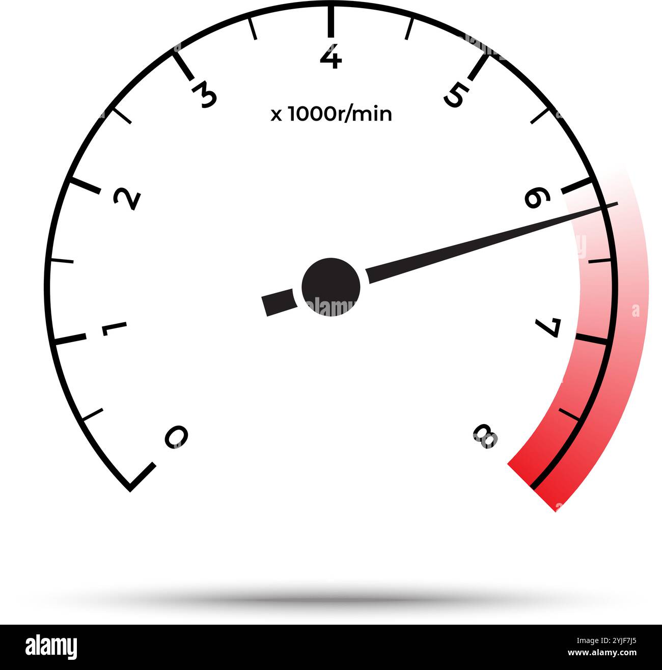 RPM gauge icon. tachometer sign isolated. Vector illustration Stock ...