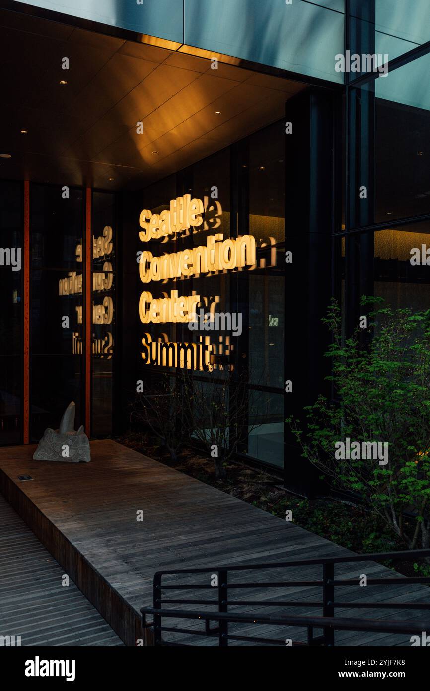 Seattle Convention Center Summit building sign Stock Photo - Alamy