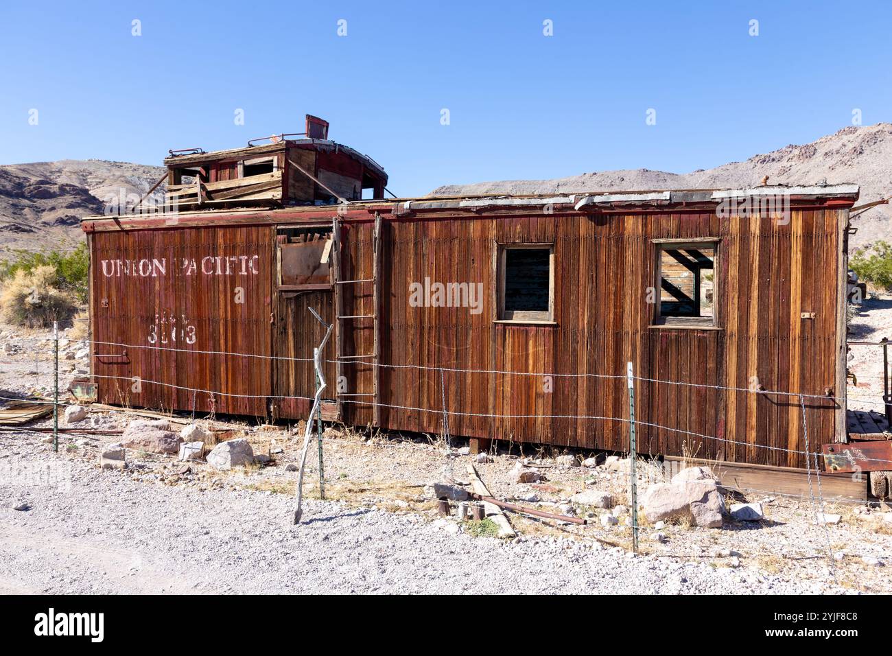 Old Abandoned Union Pacific Wild West Rail Car Exterior Ruin Close-up ...