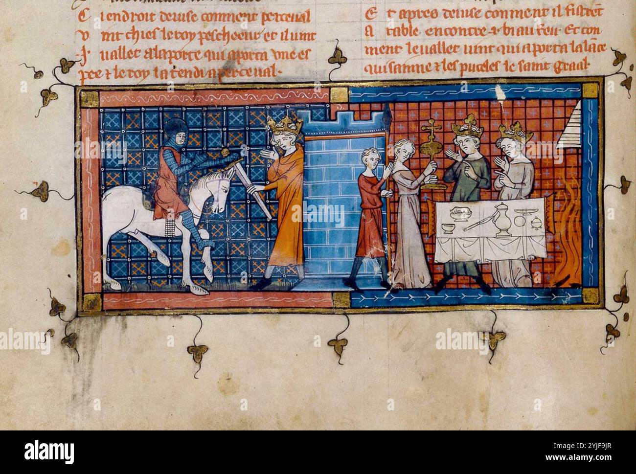 King arthur round table perceval hi-res stock photography and images ...