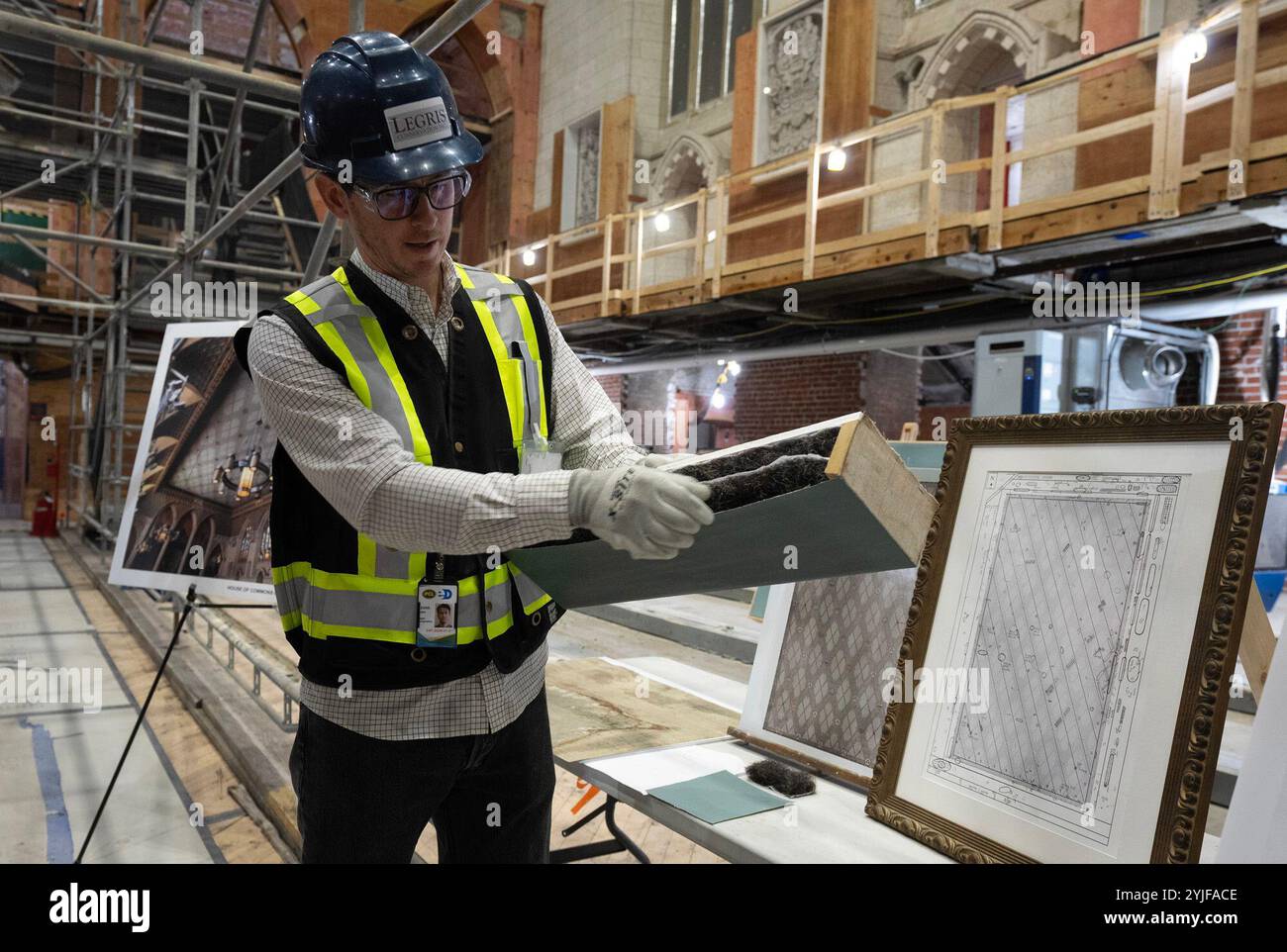 John Legris talks about restoration work being done to the fabric roof ...